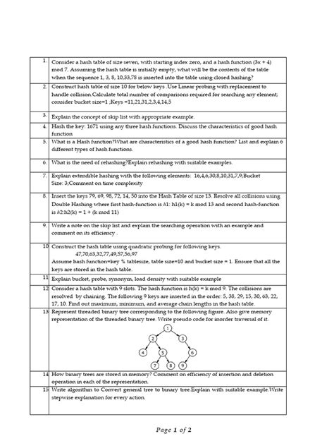 Dsa Qb For Mock Insem 2023 Pdf Algorithms Algorithms And Data Structures