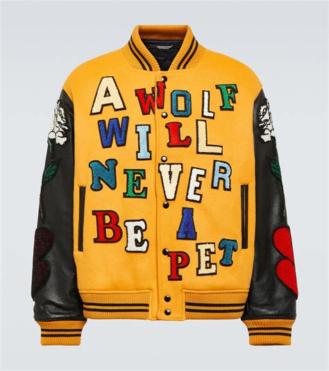 Undercover Appliqué wool-blend varsity jacket Undercover