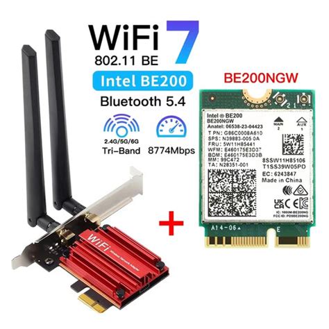 Jual Intel Wifi BE Pci Express Pcie Pci E Card Dual Band Ac Be BT Merah Jakarta