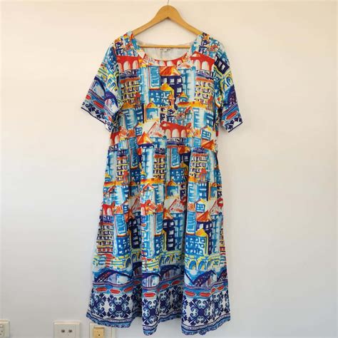 Orientique Naturally Australian Colourful Dress Plus Size 16xxl S