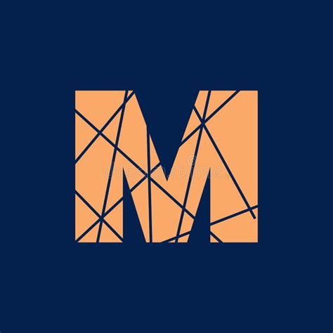 M Typography Text Vector Logo Â Or Symbol Design M Text Texture Illustration Stock Vector