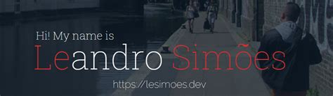 Leandrosimoes Leandro Sim Es Github