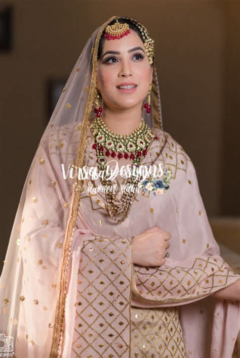 nude pink banarasi lehenga virsa designs by ravneet sidhu
