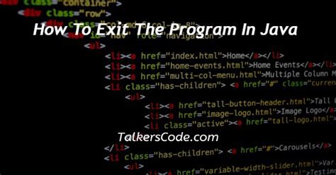 How To Exit The Program In Java