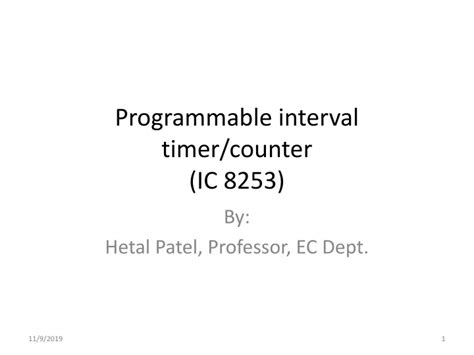 Ppt Programmable Interval Timer Counter Ic 8253 Powerpoint Presentation Id 8996052