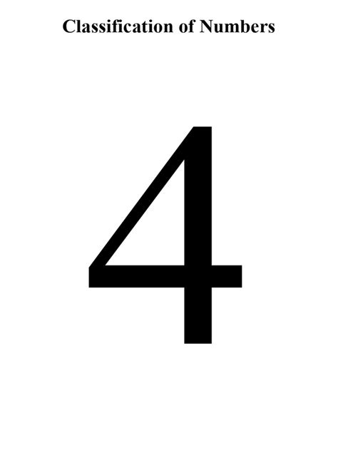 classification of numbers part 4 pdf