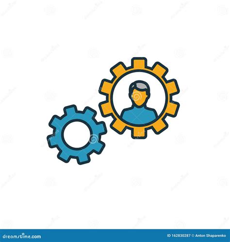 Production Manager Icon Simple Element From Startup Icons Collection Stock Illustration
