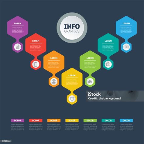 판매 파이프라인 구매 퍼 널 정보 차트 또는 다이어그램의 웹 템플릿 비즈니스 프레 젠 테이 션 개념 7 옵션입니다 7 단계 기술 또는 교육 과정의 Infographic 벡터