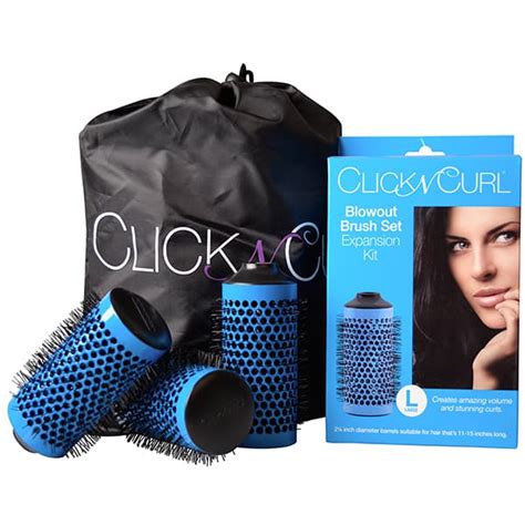 Click N Curl Expansion Kit Click N Curl Blowout Brush Set With Detachable Barrels
