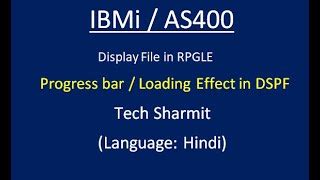 IBMi AS400 Progress Bar Loading Effect In Display Doovi