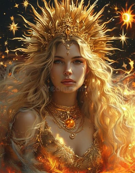 A Beautiful Golden Haired Goddess Stock Photo Image Of Hair Figure