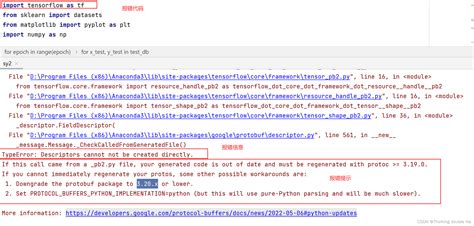 神经网网络解决：typeerror Descriptors Cannot Not Be Created Directly问题