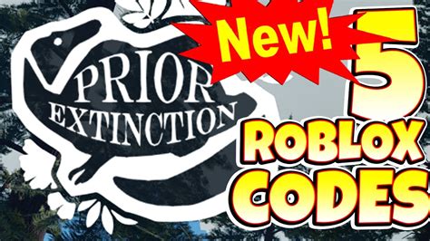Prior Extinction Dinosaur Survival Roblox 5 Secret Codes All