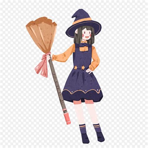 手绘万圣节南瓜灯女巫插画素材png图片素材下载图片编号10785751 Png素材网