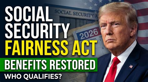 Social Security Fairness Act 2026 Know If You Qualify In The Usa