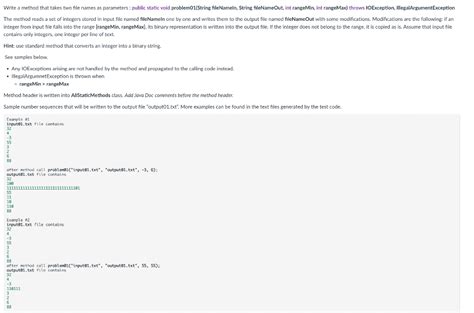 Solved Write A Method That Takes Two File Names As