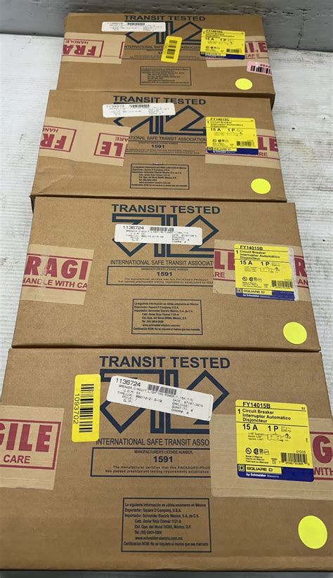 Lot Of 4 Square D Circuit Breakers Btm Industrial