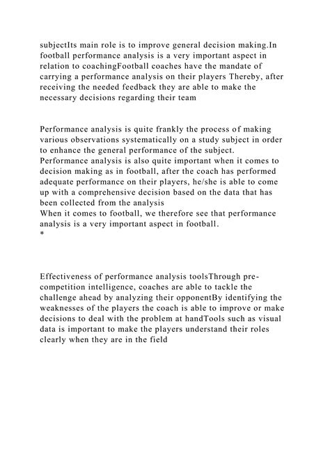 Assignment Breifpdfassignment Brief Module Code Thf 58 Docx Soccer