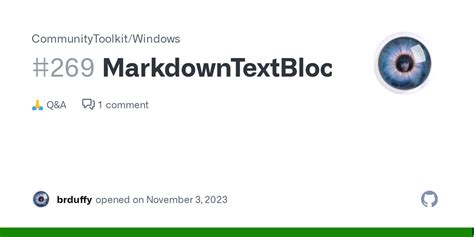 Markdowntextblock · Communitytoolkit Windows · Discussion 269 · Github