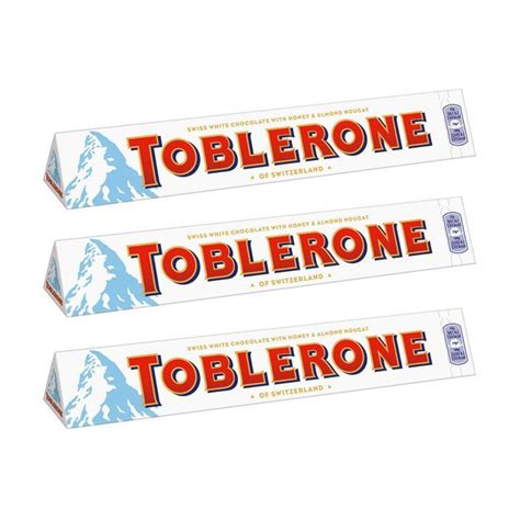 Шоколад Toblerone белый с медом и миндальной нугой комплект 3 упаковки по 100 г купить с