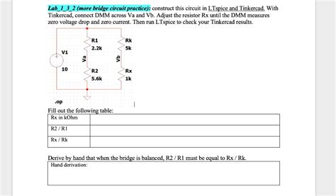 solved lab 132 more bridge circuit practice construct this circuit