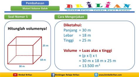 Cara Mencari Volume Balok Dilengkapi Video Bimbel Brilian