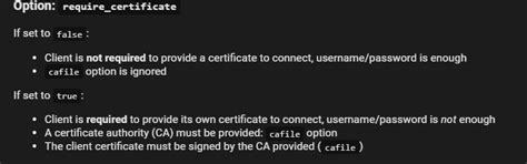 Mqtt Addon Authentication With User And Or Certificates Configuration Home Assistant