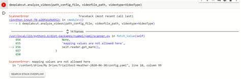 Scannererror Mapping Values Are Not Allowed Issue Deeplabcut Deeplabcut Github