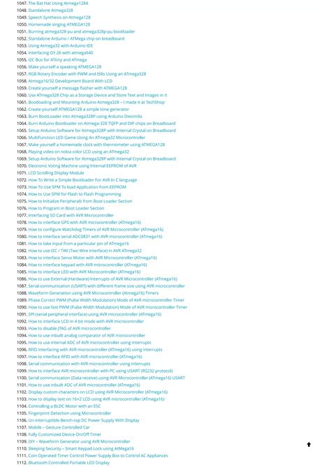 Projects At Mega32 Avr Projects List 1197 Projects Pdf