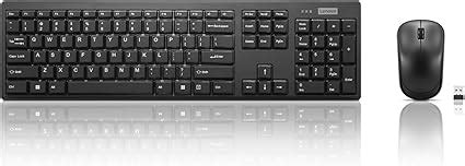 Amazon Com Lenovo Wireless Keyboard And Mouse Combo Cordless Set With Spill Resistant