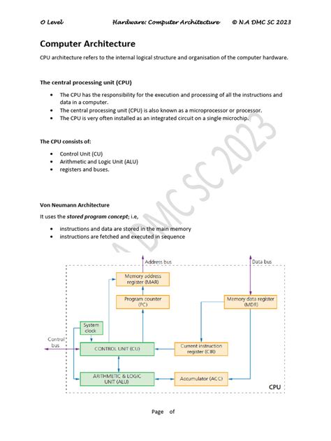 Chapter 3 Computer Architecture Pdf Central Processing Unit Embedded System