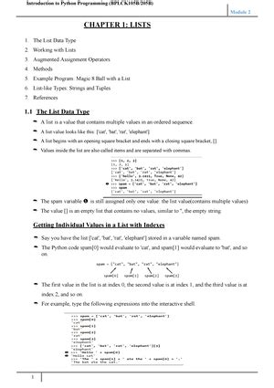 Module 1 Question Answers MODULE PYTHON BASICS What Are The Three