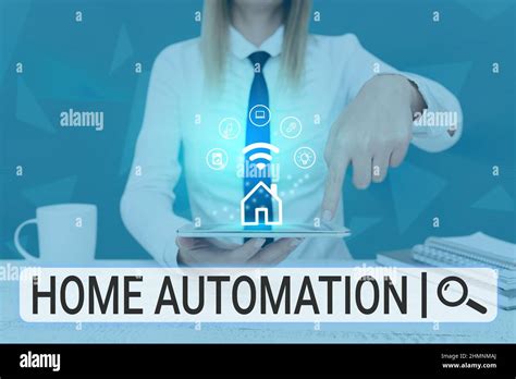 Hand Writing Sign Home Automation Concept Meaning Home Solution That Enables Automating The