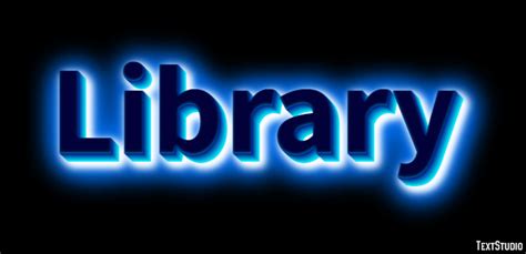 Library Text Effect And Logo Design Word