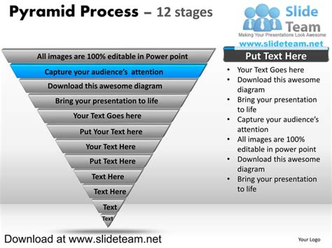 List Of Items In Pyramind Form Process Diagram 12 Stages Powerpoint Slides And Ppt Templates