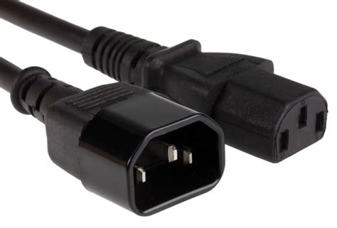 RS PRO RS PRO Straight IEC C13 Socket To Straight IEC C14 Plug Power Cord 3m 123 0961 RS