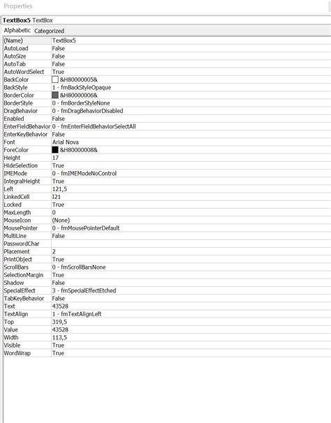 Excel Activex Textbox Displayes Dates As Number Stack Overflow