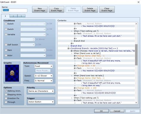 Using Variables Condition Branches And Common Events For A Limited