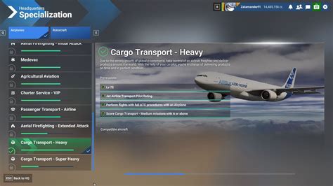Heavy Cargo No Base Sim Plane For Missions User Interface And Activities Microsoft Flight
