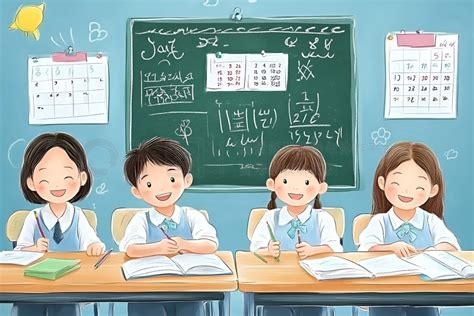 老师ai数字艺术 老师卡通简约风儿童学生课堂学习场景插画 Ai插画免费下载 Png格式 4032像素 编号71721187 千图网