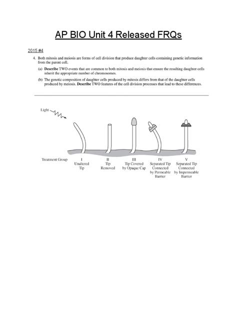 Ap Bio Unit 4 Released Frqs Pdf