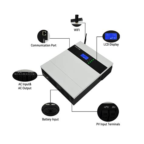 Wide Pv Input Single Phase V V Kw Kw Off Grid Hybrid Solar Inverter A Mppt Wifi