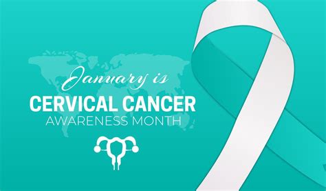 January Is Cervical Cancer Awareness Month Background Illustration