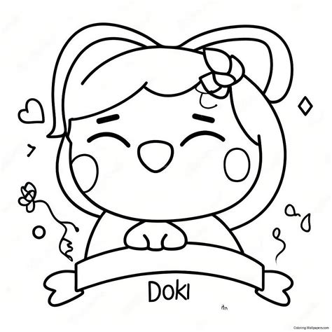 Doki Doki Literature Club Logo Coloring Page 36603 28942