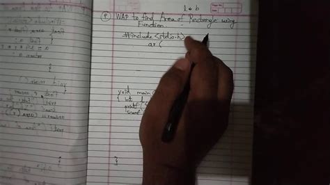 Video 3 Wap To Find Area Of Rectangle Using Function Youtube