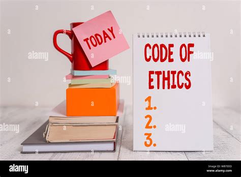 Word Writing Text Code Of Ethics Business Photo Showcasing Basic Guide