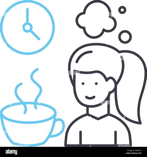 Have A Break Line Icon Outline Symbol Vector Illustration Concept