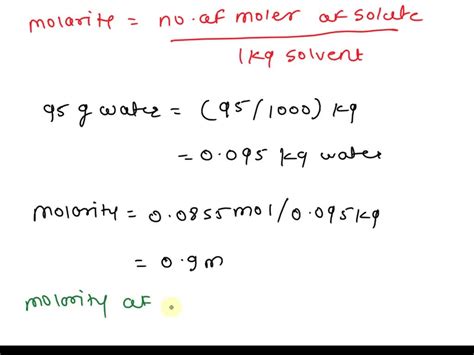Solved An Aqueous Solution Contains 5 Nacl By Mass Calculate The Molality And Mole Fraction
