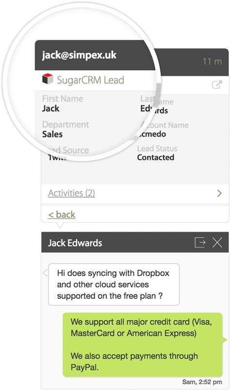 Sugarcrm Live Chat Integration Happyfox Chat