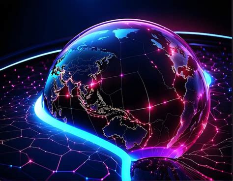 Premium Photo Abstract Digital World Map Globe Concept Oglobal